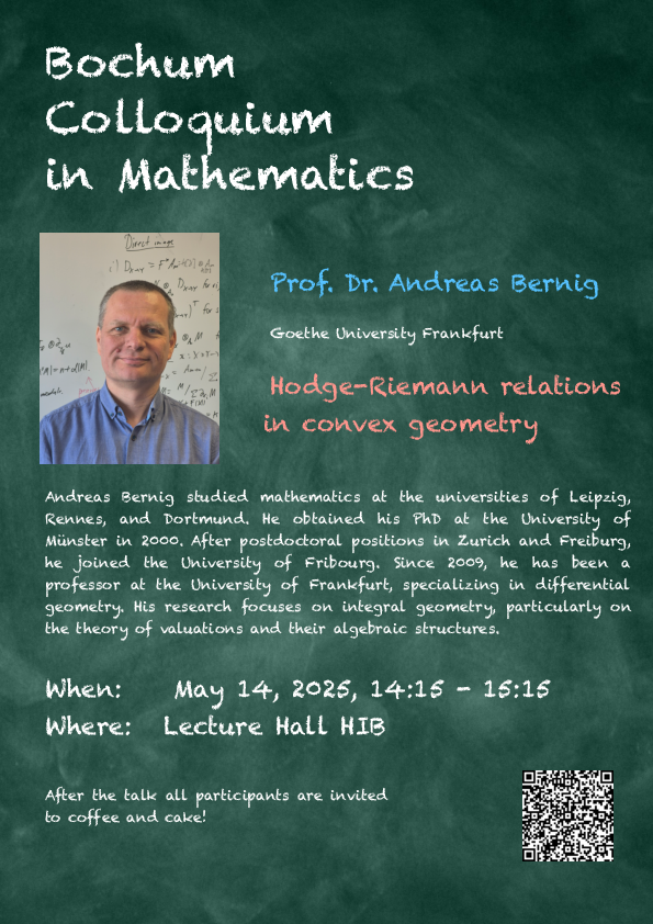 Fakultät für Mathematik: Bochumer Kolloquium für Mathematik